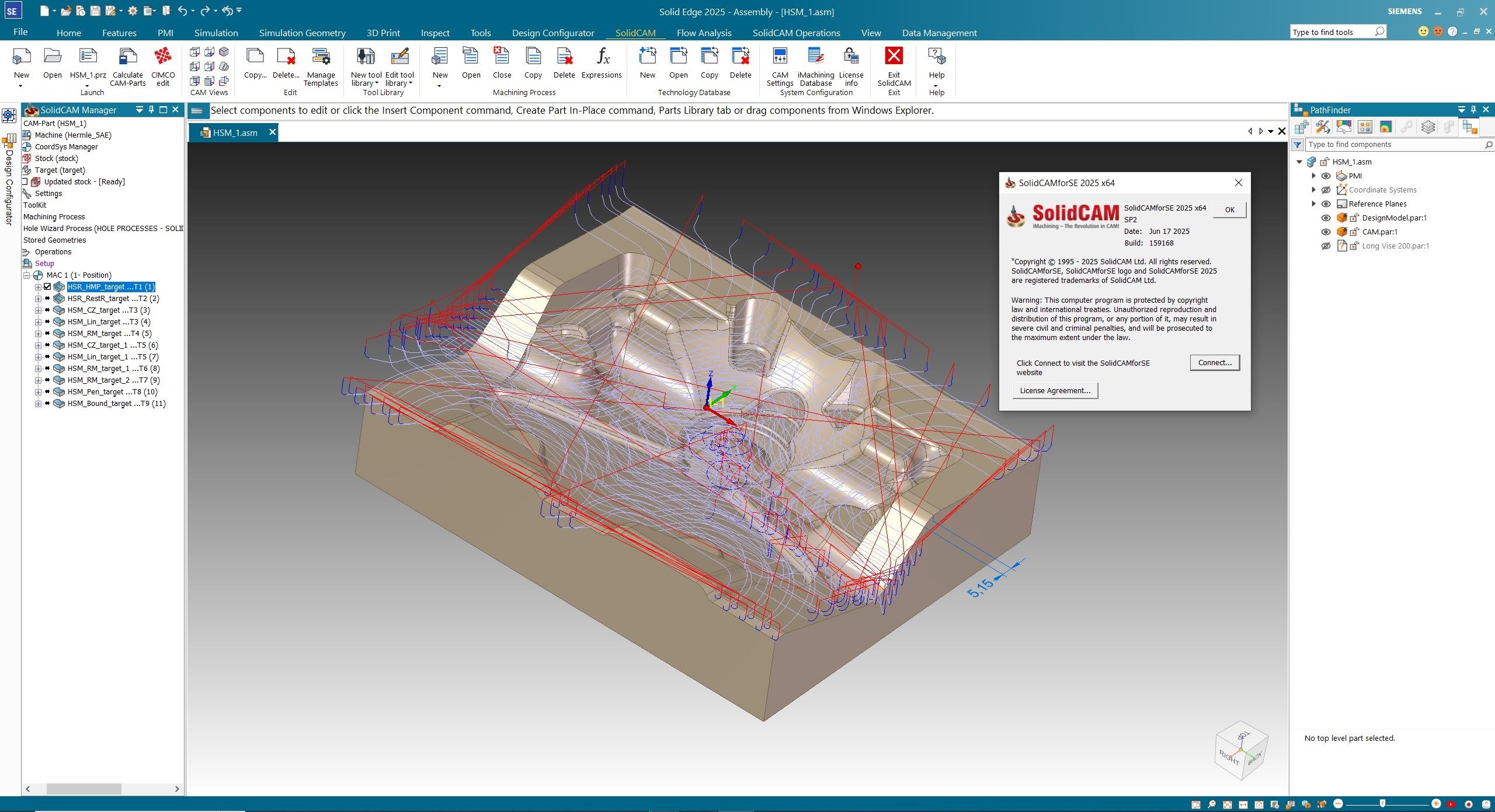 SolidCAM 2025 SP2 for Solid Edge 2020-2025 series